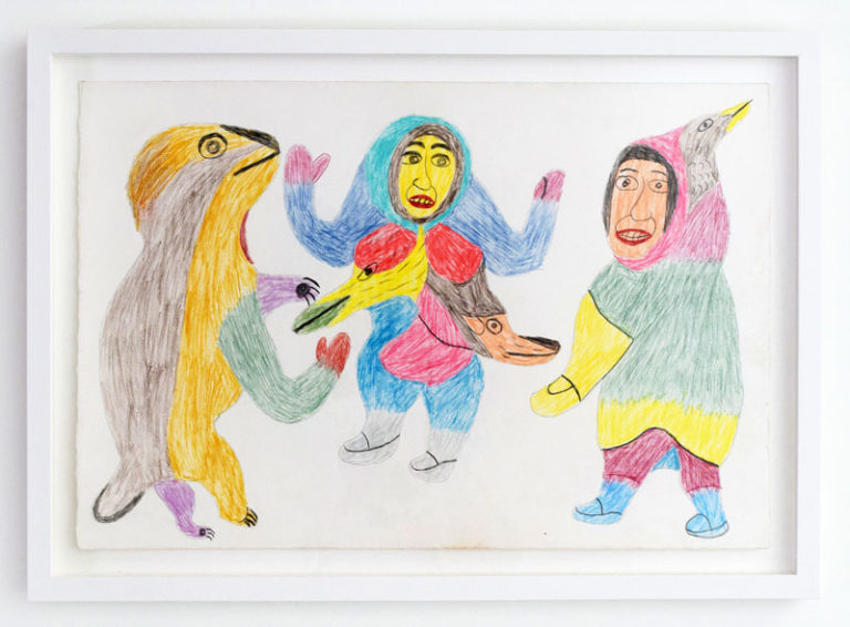 untitled (animal-human amalgamated forms), 1978, coloured pencil on ...