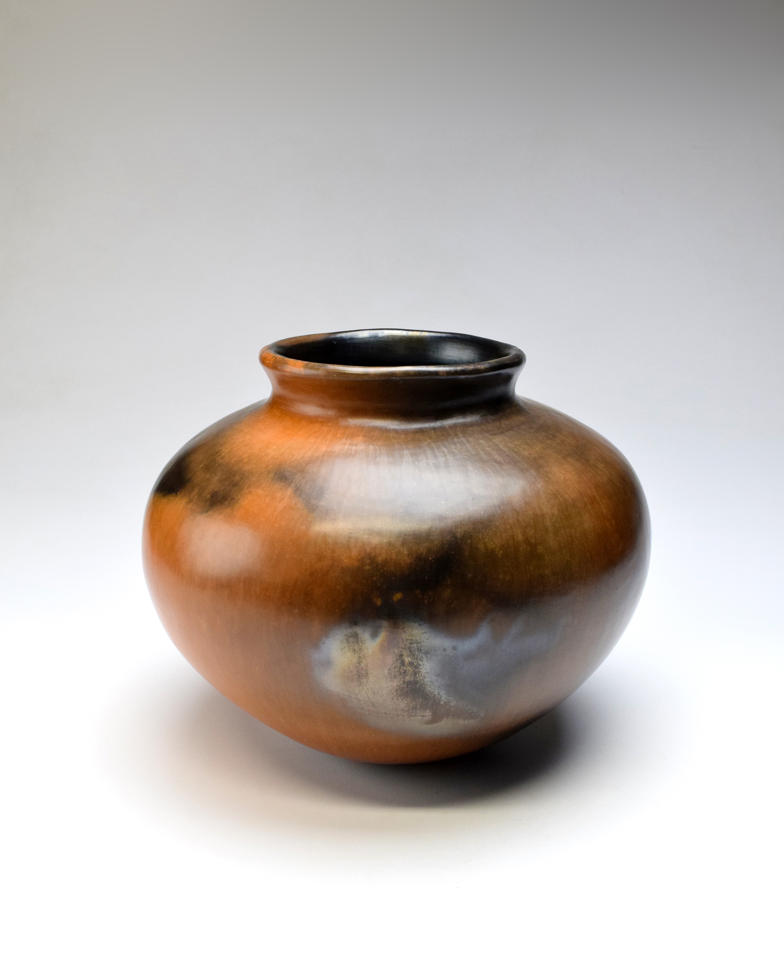 Olla, 2023, hand-built, burnished and sawdust fired, 10"W x 7" H, SOLD ...